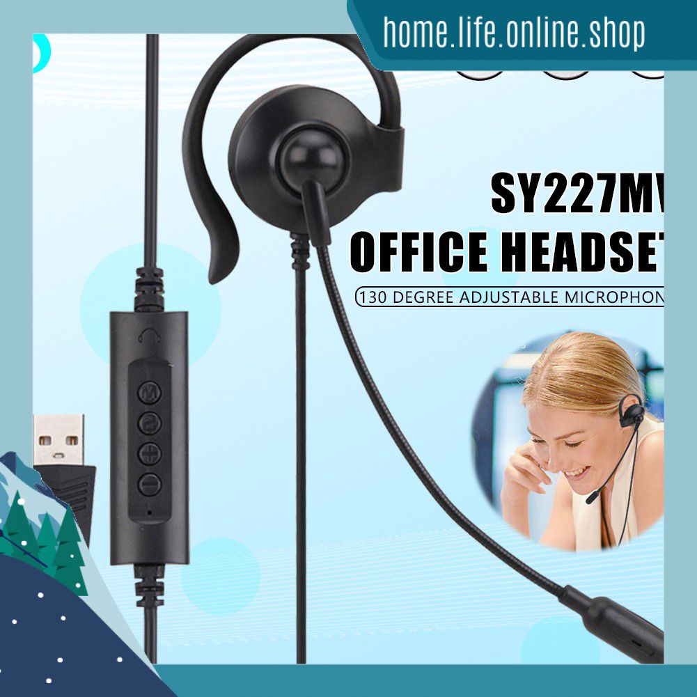 Fone De Ouvido USB Para PC Lateral Único De Chamada Centro Com ...