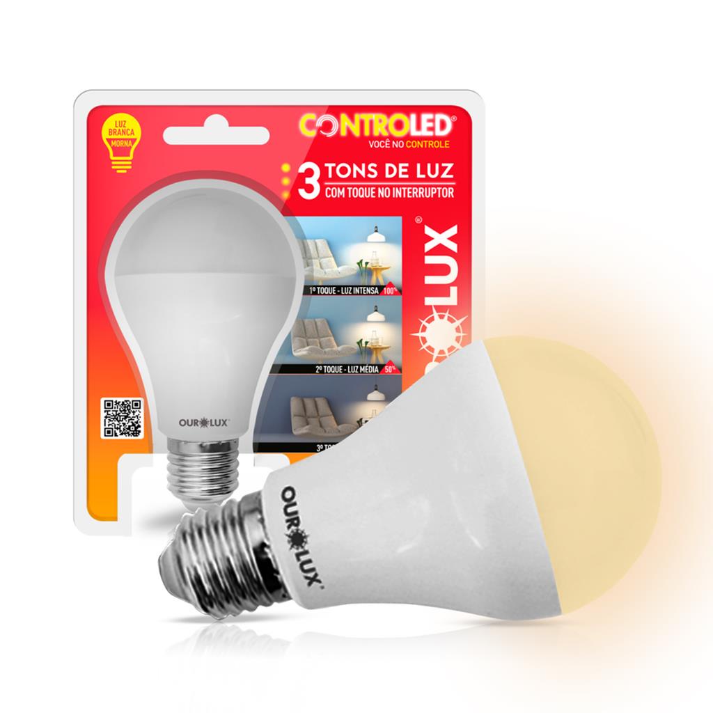 Lampada Led Inteligente 3 Tons Dimmer 9W Bivolt Bulbo E27 | Shopee Brasil