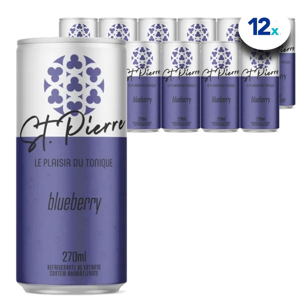 Refrigerante de Blueberry ST PIERRE 270ml (12 unidades) | Shopee Brasil