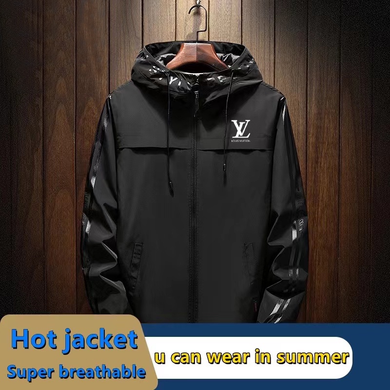 LOUIS VUITTON Mola De Três Prova Outono Uso Externo Fino Jaqueta ...