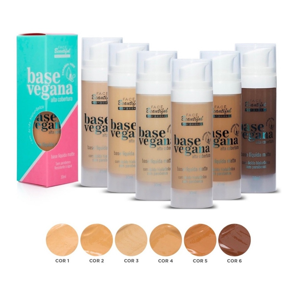 Base Liquida Matte Vegana Face Beautiful Cor 2 | Shopee Brasil