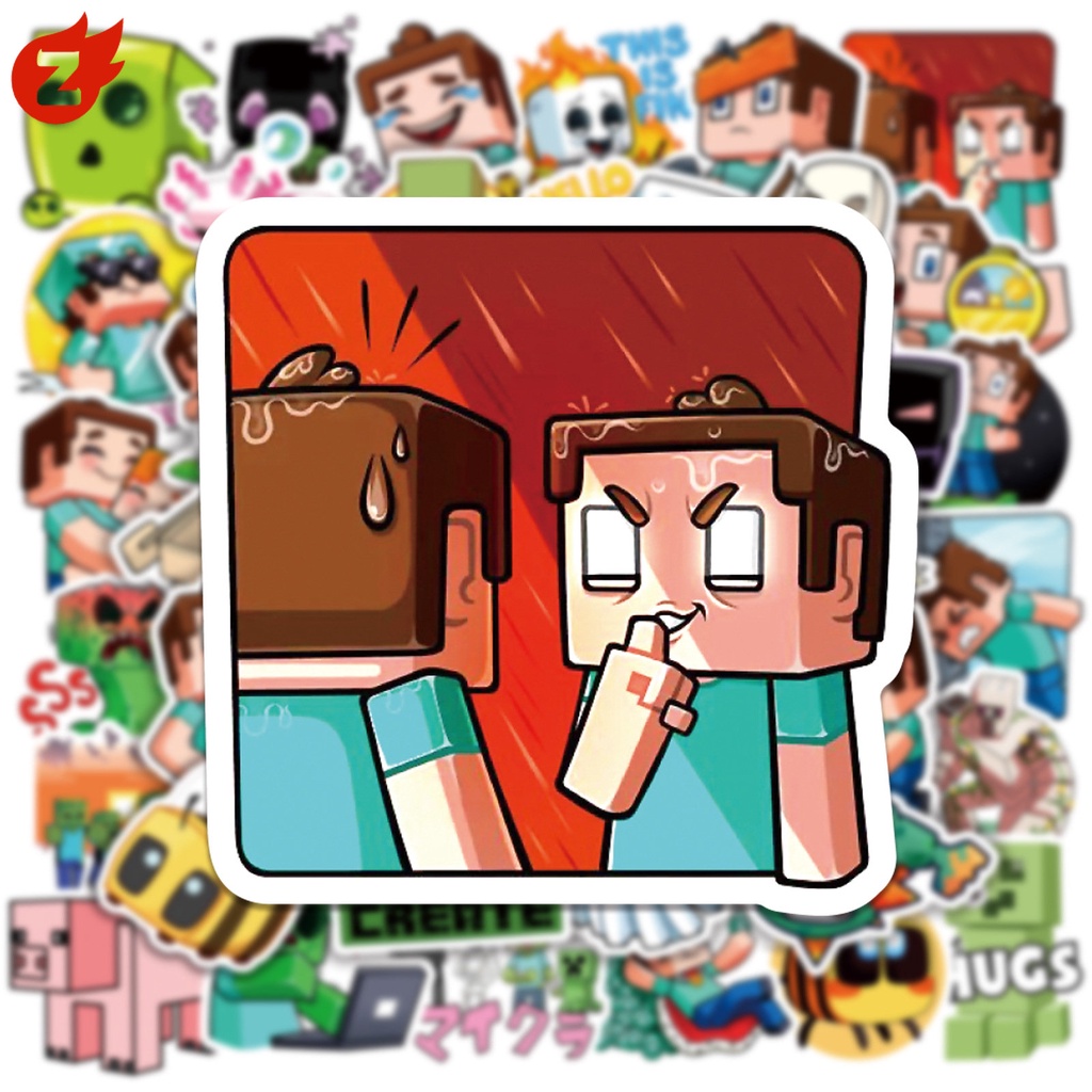 Minecraft Adesivo De Grafite ~ 50pcs/set Adesivos Para Notebook À Prova ...