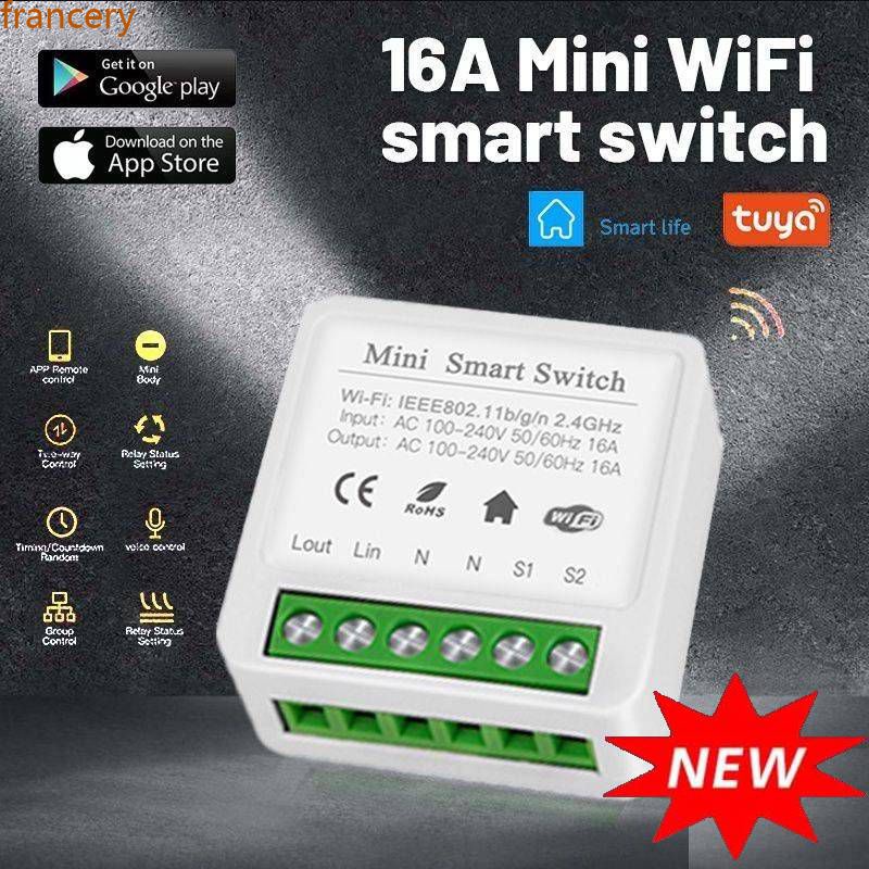Tuya Wifi Smart Mini Interruptor 16a Inteligente Lifes Led O Módulo De ...