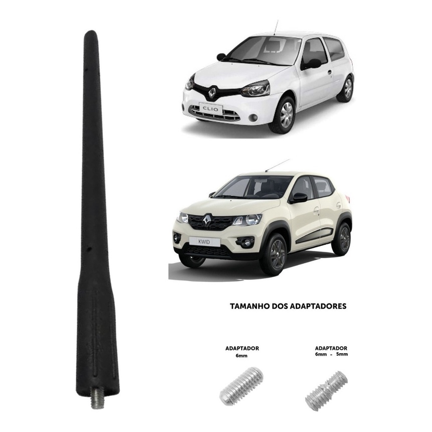 Haste Antena Esportiva Flex Sport Renault Kwid Adaptação m5/m6 | Shopee ...