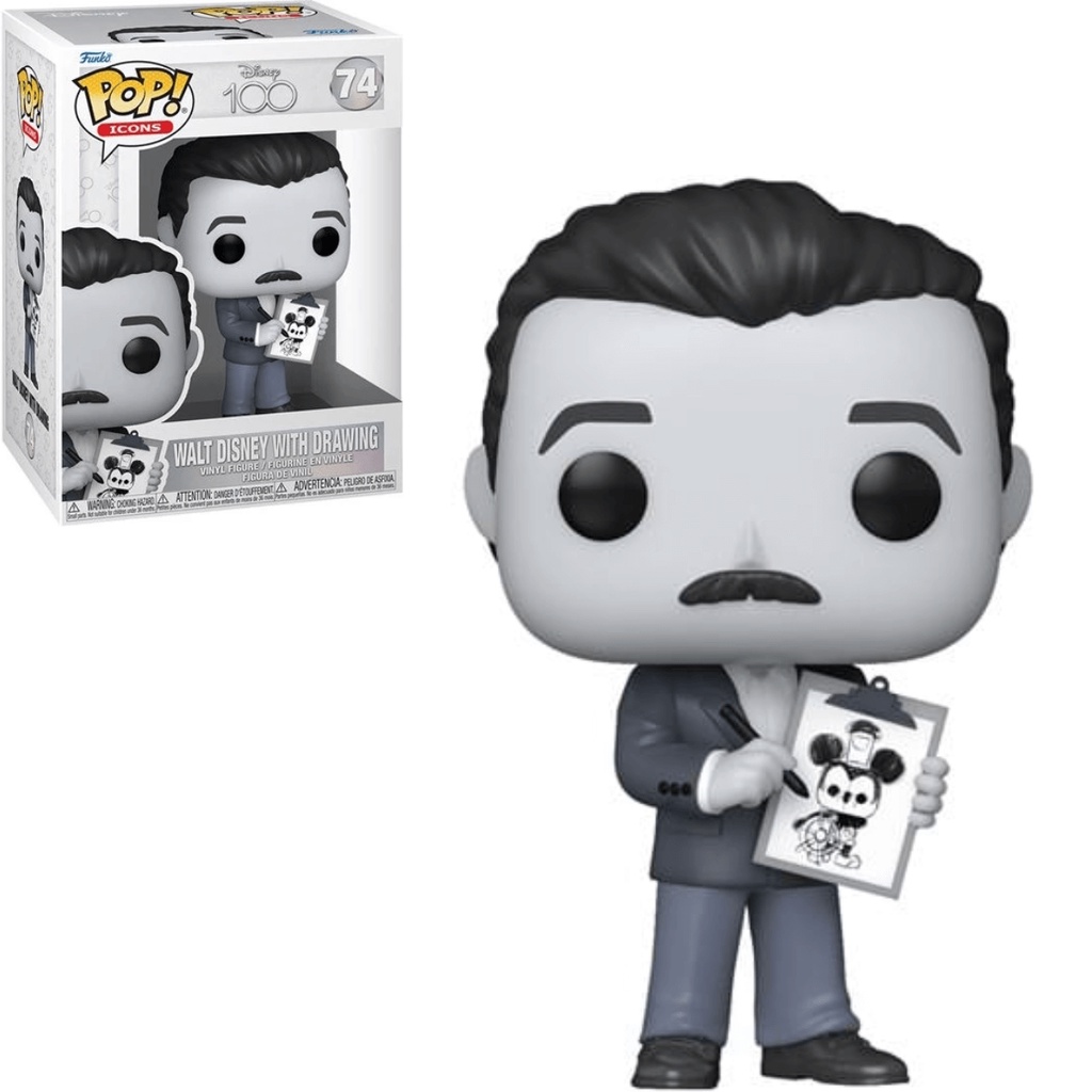 Funko Pop Walt Disney With Drawing #74 Pop! Disney 100th | Shopee Brasil
