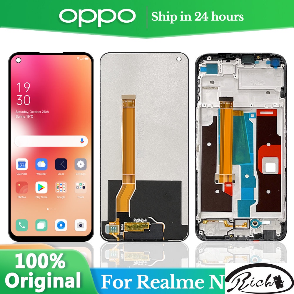 Para O Realme Narzo 50 4G Display LCD RMX3286 Painel De Toque De Tela ...