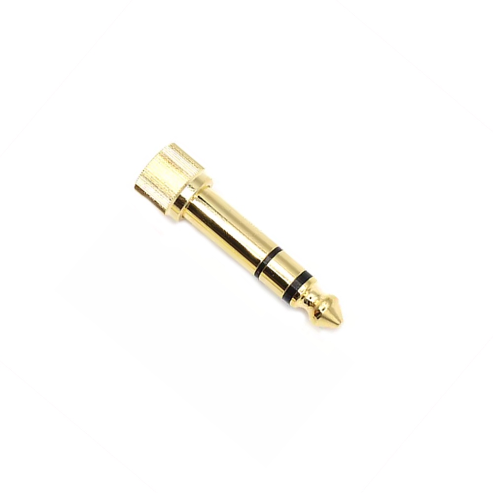 Plug Adaptador P10 / P2 Estereo Com Rosca Para Fone Dourado | Shopee Brasil