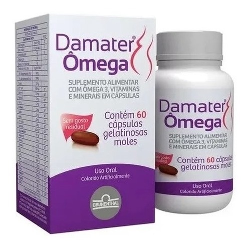 Damater Ômega Suplemento Alimentar C/60 Cápsulas | Shopee Brasil