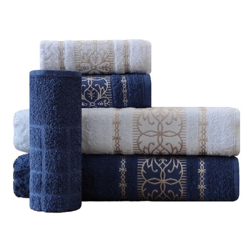 Kit Toalha De Banho 5 Pçs 2 Banho 2 Rosto 1 Piso Munique | Shopee Brasil