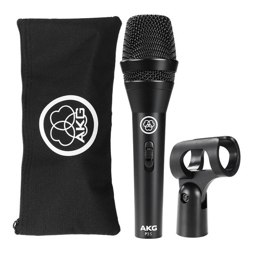 Microfone Profissional Dinâmico Cardióide P3S Perception Live Preto Metal Para Vocal, Backing ...