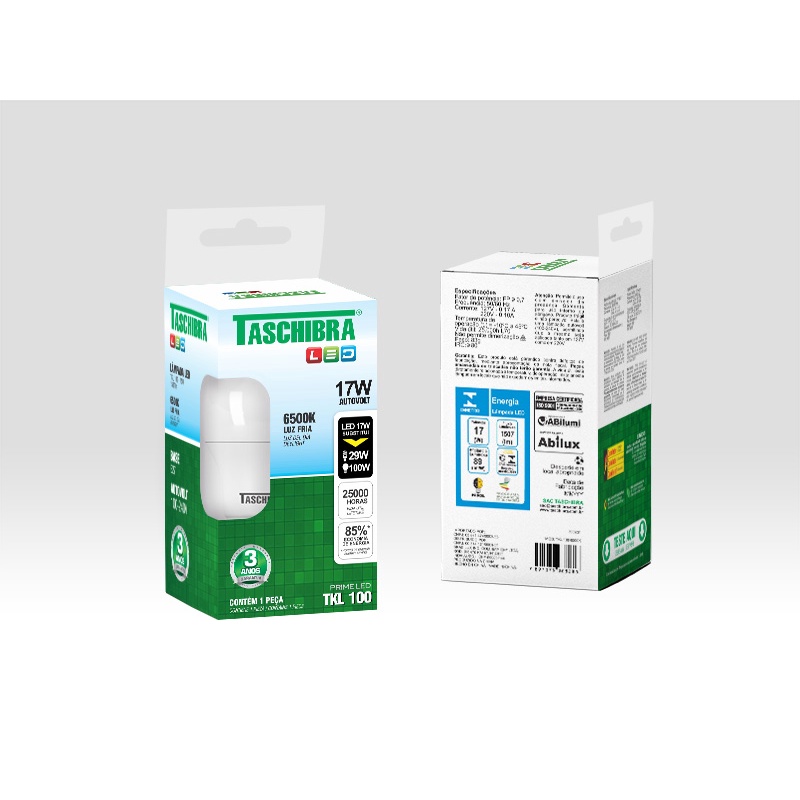 Lâmpada Led Bulbo Tkl100 E27 17w Taschibra - 5pc | Shopee Brasil