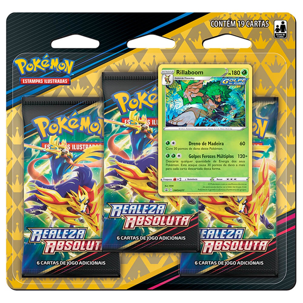 Pokémon TCG: Triple Pack Realeza Absoluta - Rillaboom | Shopee Brasil