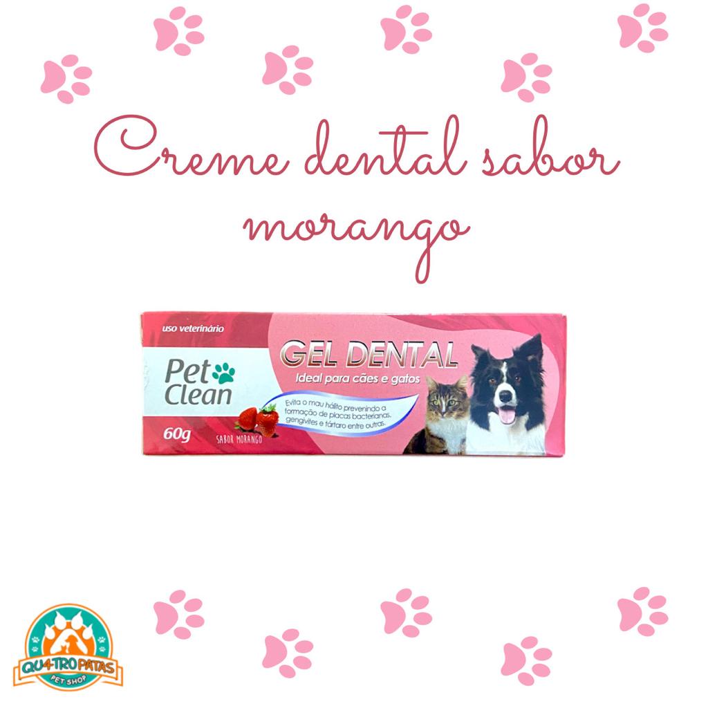 Pasta De Dente Cães Gato Pet Clean Mau Hálito Sabor Morango | Shopee Brasil