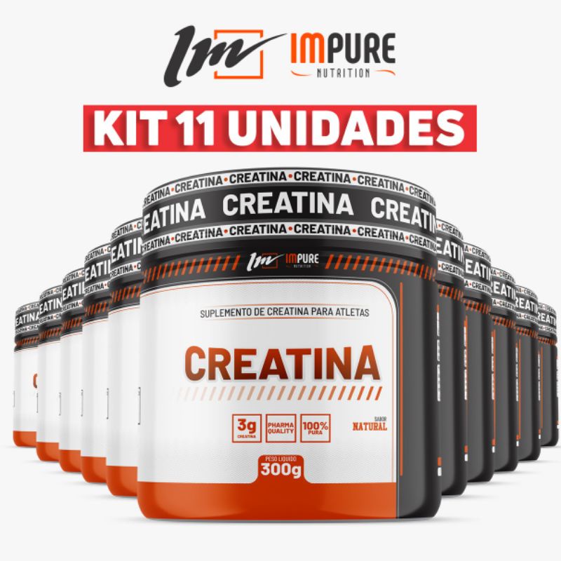 Kit 11 Creatinas 100% pura - Impure Nutrition 300g | Shopee Brasil