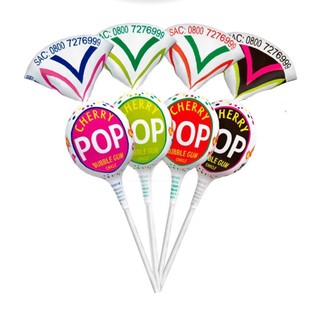 50un Pirulito Cherry Pop Sortidos Mix Recheio Chiclete 700grs | Shopee ...