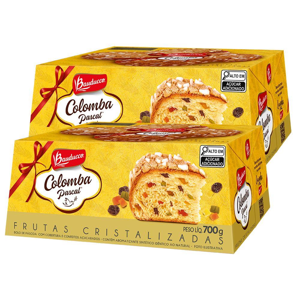 Kit com 2 - Colomba Pascal com Frutas Cristalizadas Bauducco 700g | Shopee Brasil