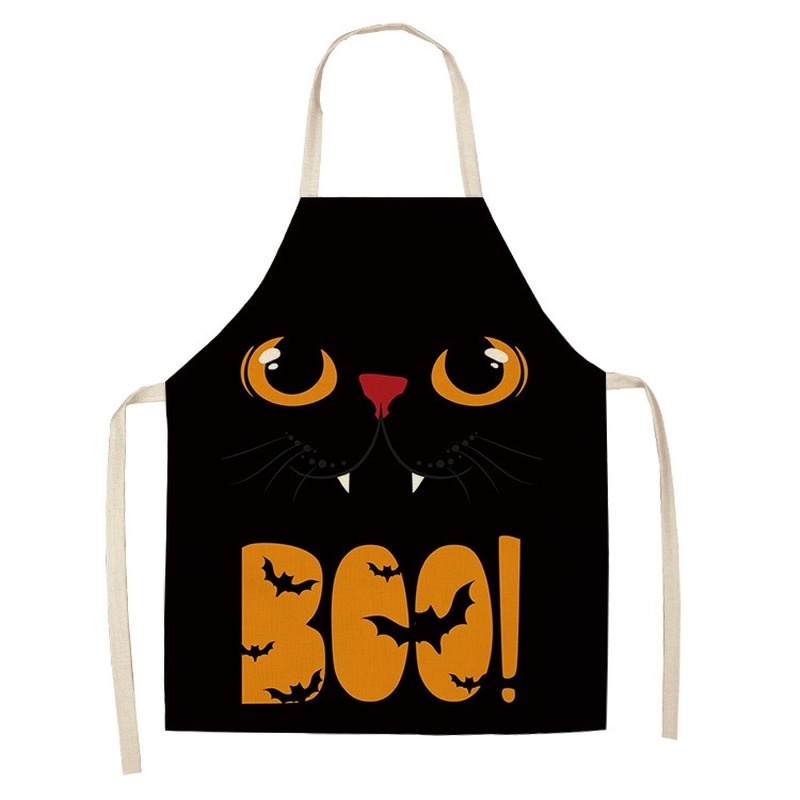 Avental Fofo De Gato Cartoon Meninas Cozinha De Linho De Cintura ...