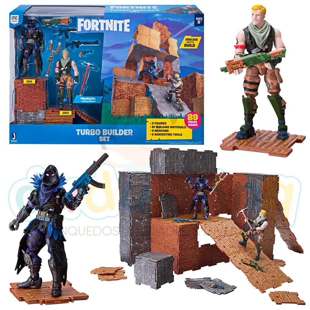 Brinquedo Playset Cenario Do Jogo Fortnite Com Bonecos Jonesy Raven ...