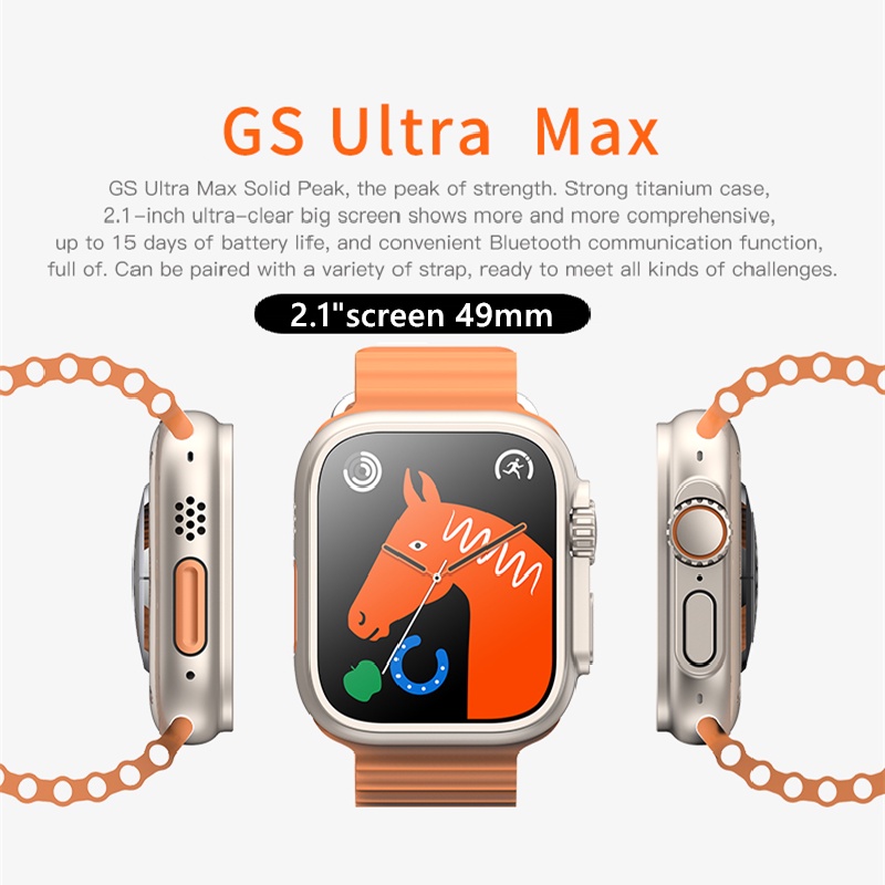 2023 Tela Original GS ultra Max De 2,1 Polegadas 49mm Série De Relógios ...