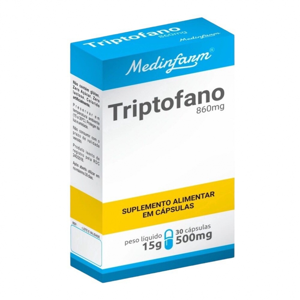 TRIPTOFANO 860MG (30 CAPS) | Shopee Brasil