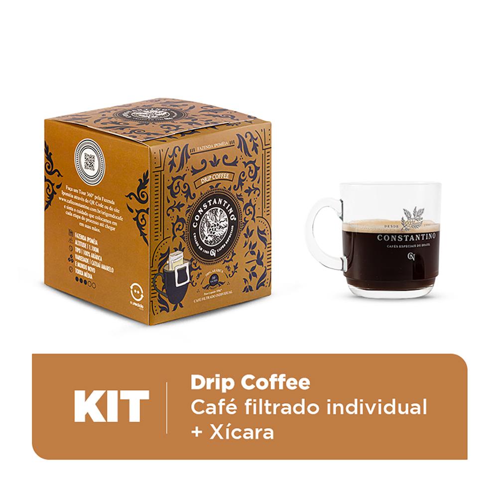 Kit Café Drip Constantino 100g Grãos Arábica + 1 Xícara | Shopee Brasil