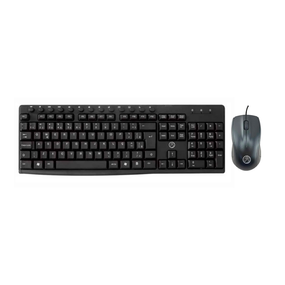 Kit Combo Teclado e Mouse Padrão Brazil PC QWERTY USB ABNT2 | Shopee Brasil