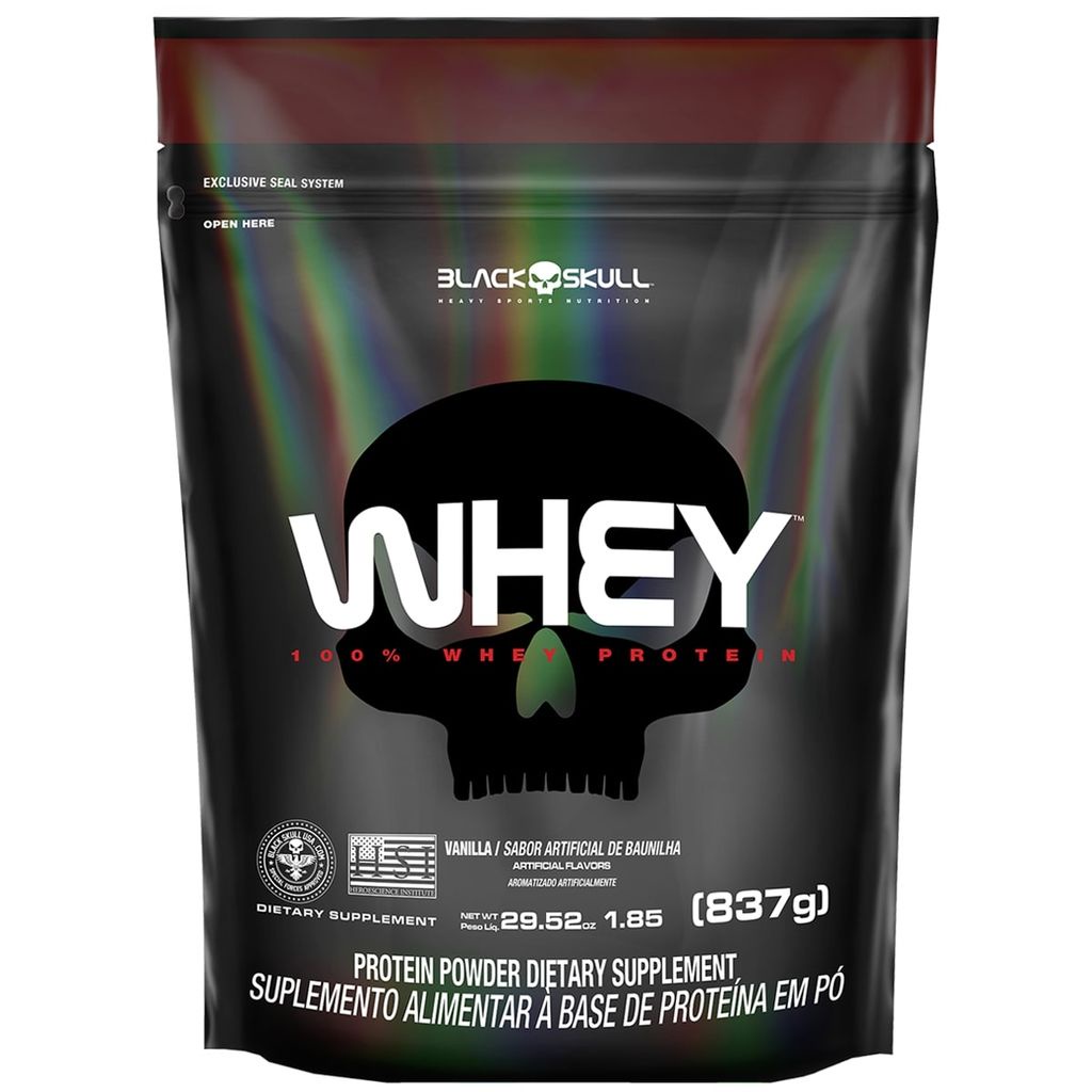 Whey 100% Black Skull - 837g (whey Isolado E Concentrado) | Shopee Brasil