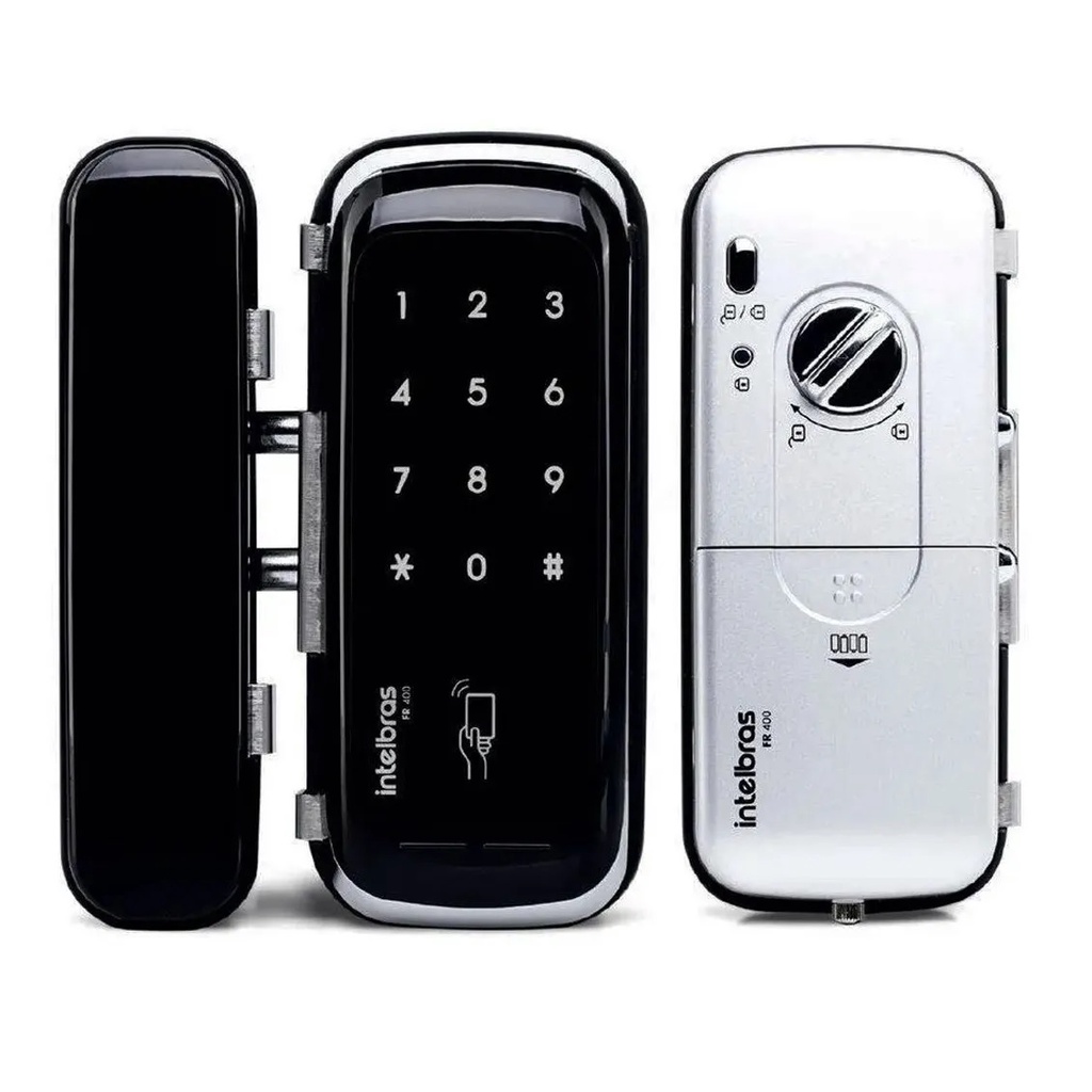 Fechadura Eletrônica Digital Intelbras Fr400 Porta De Vidro | Shopee Brasil
