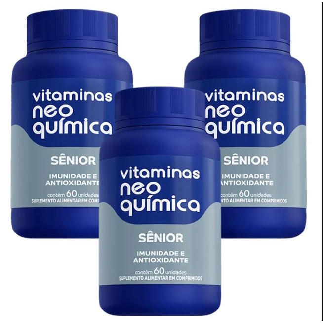 Kit com 03 Suplemento Alimentar Sênior Neo Química 60 Cápsulas cada ...