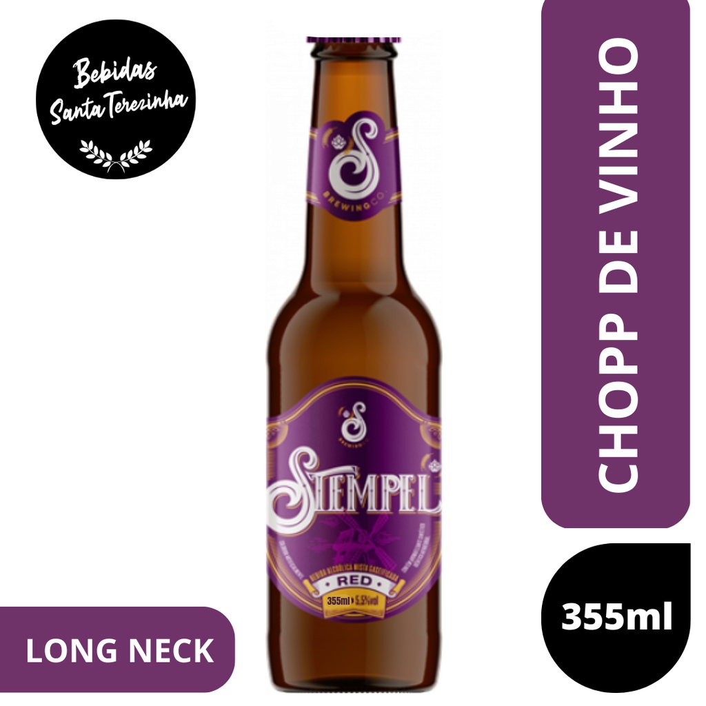 Chopp de Vinho Stempell Gaseificado Long Neck 355ml | Shopee Brasil