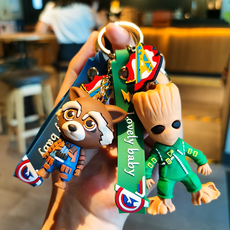 Galaxy Guard Grute Groot Chaveiro De Animação De Carros | Shopee Brasil