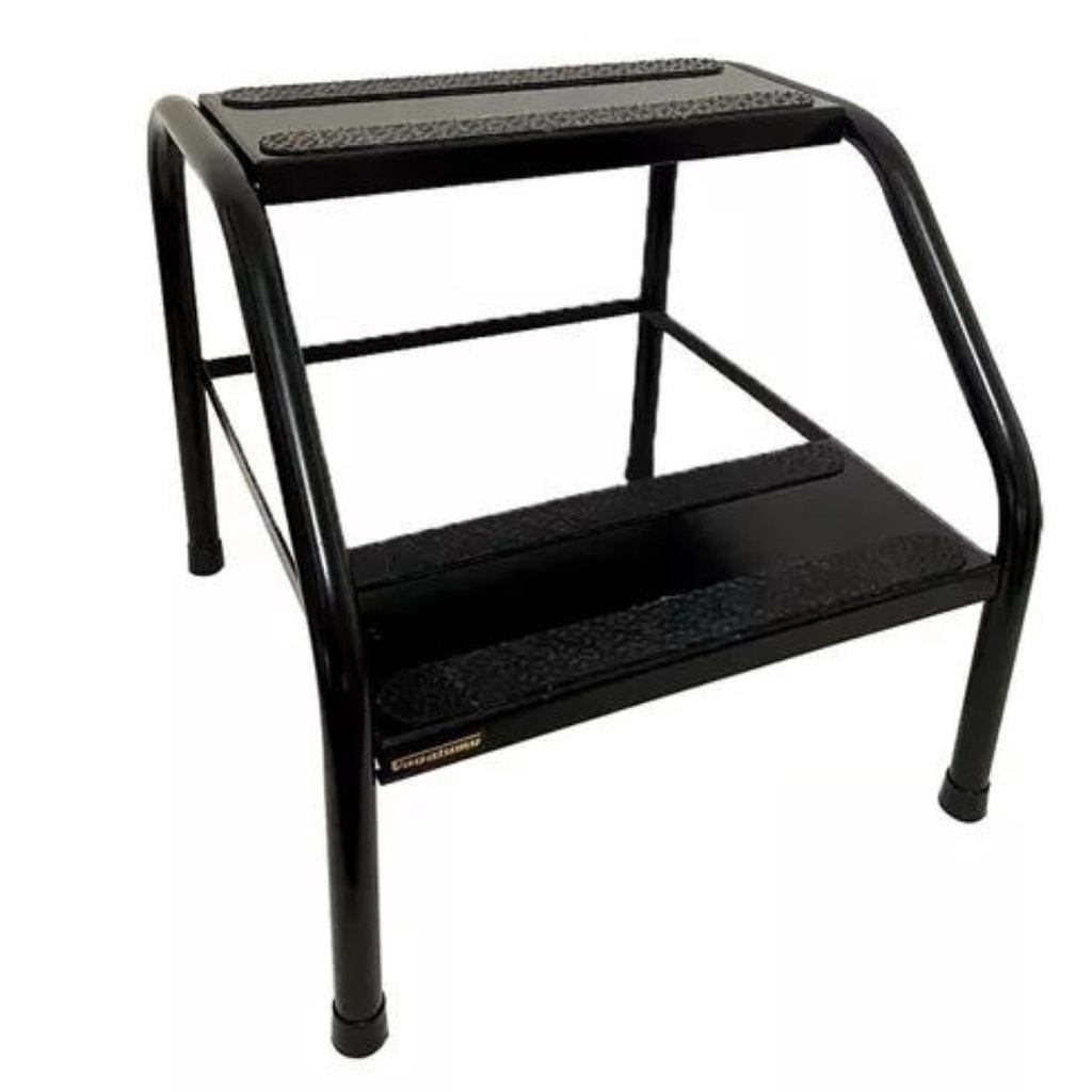 Escadinha Multiuso Maca Estética 2 Degraus Escada Prática Compacta Metálica Preta | Shopee Brasil