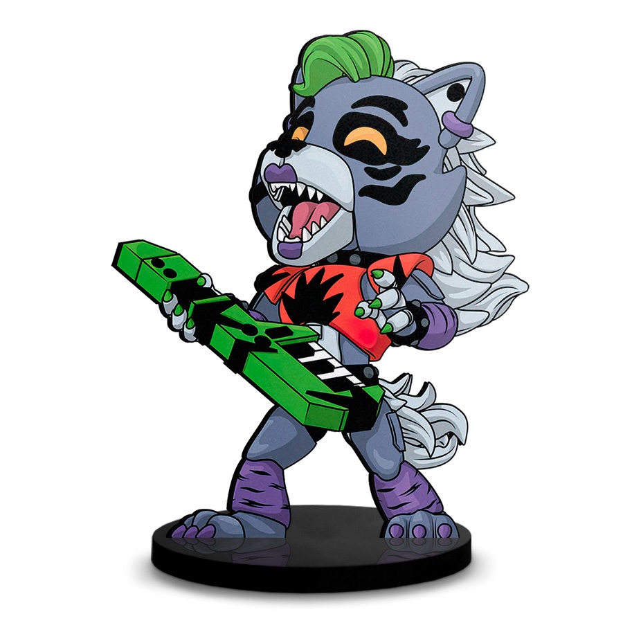Totem Médio Boneco FNAF Glamrock Roxy 14cm + Base | Shopee Brasil