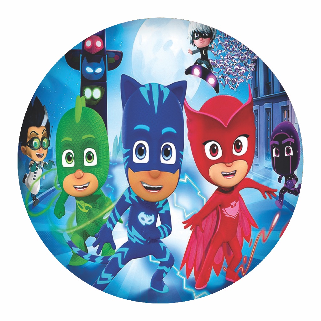 Painel Festa Redondo Sublimado 3d Tecido C/elástico 1,5 Diam PJ MASKS | Shopee Brasil