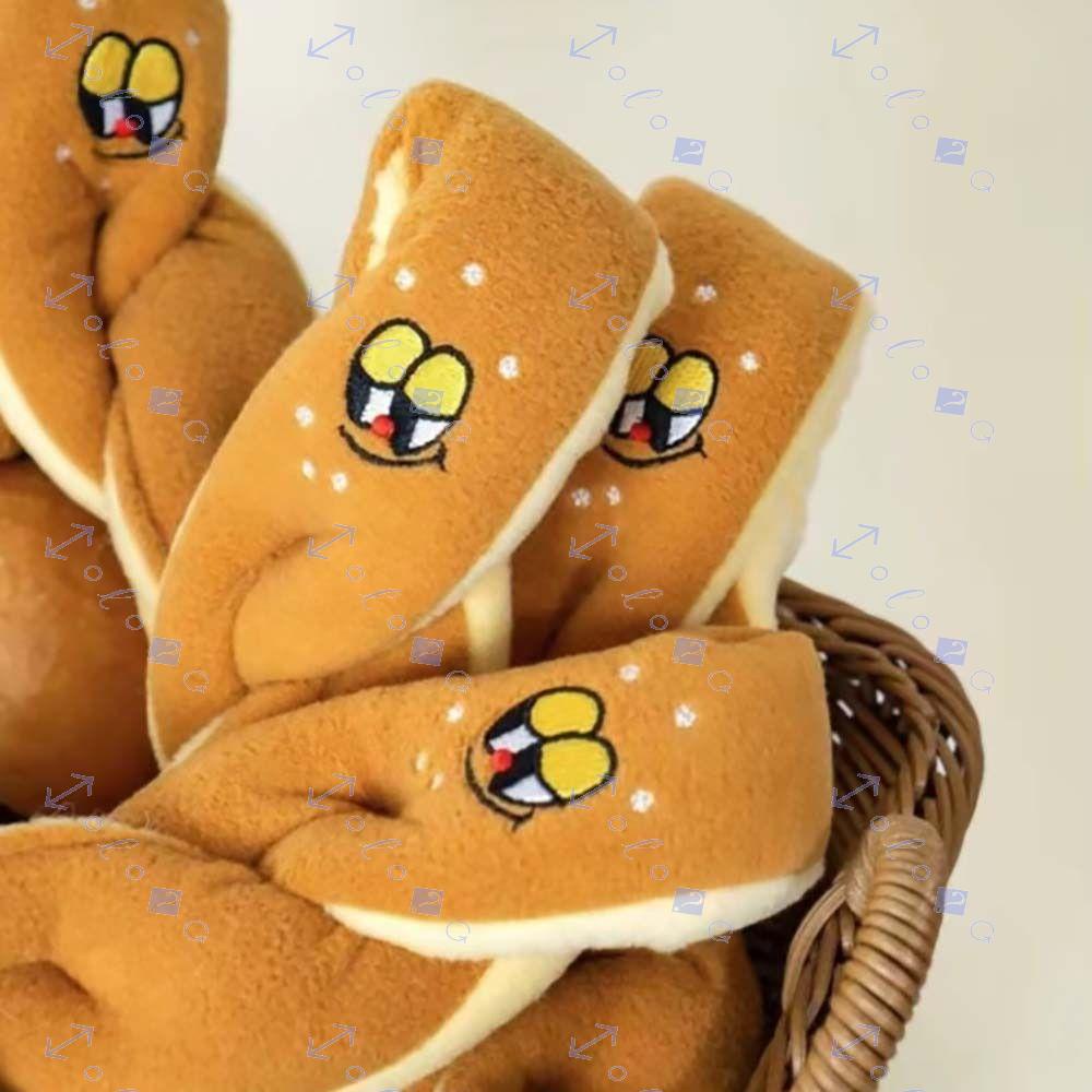 BOLONI Dog Chew Toy Loaf of Bread Plush For Small Medium Dogs Hidden Food Interactive Indoor ...