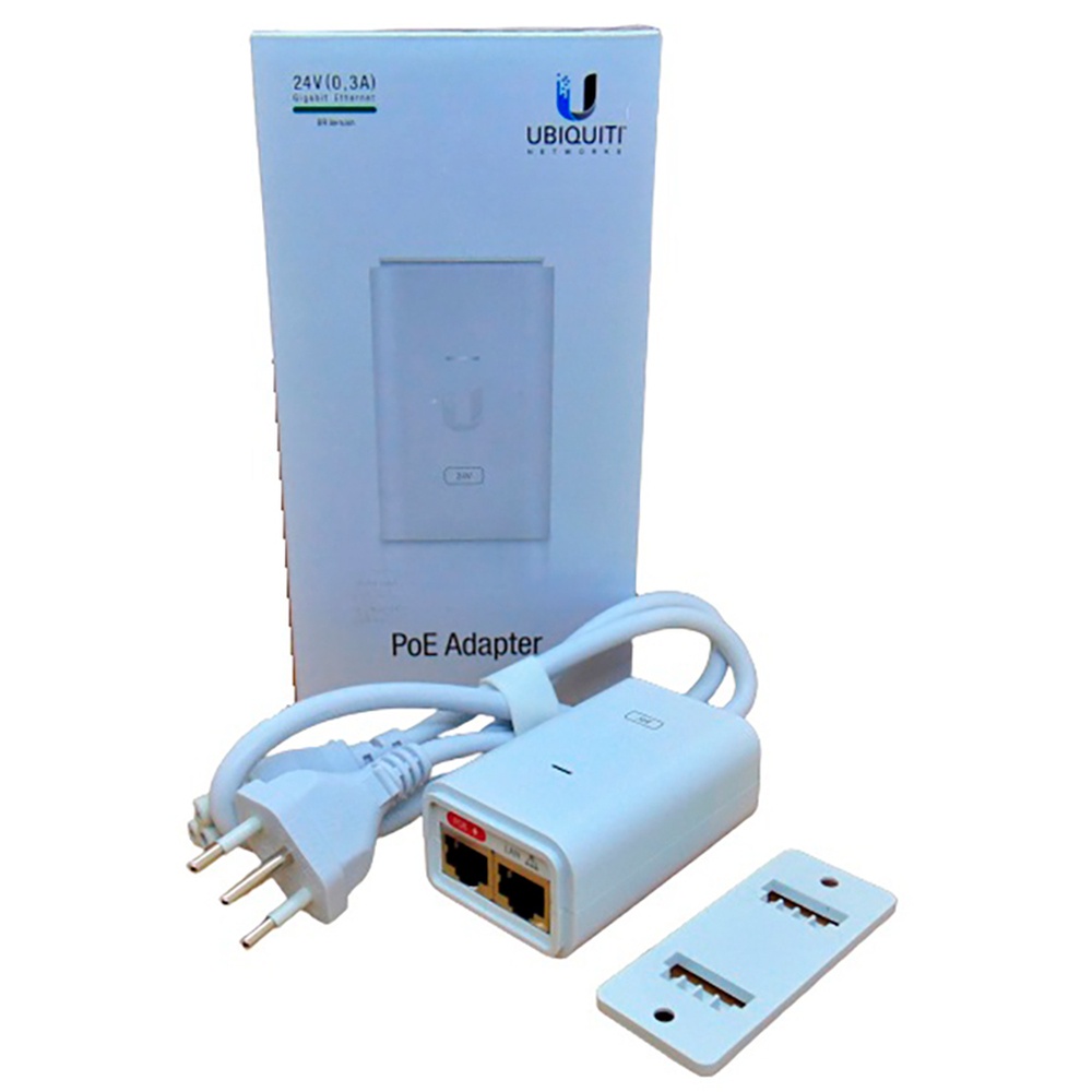 Fonte Poe Ubiquiti Original 24v 0.3a Giga Poe-24-7w-g-wh-br | Shopee Brasil