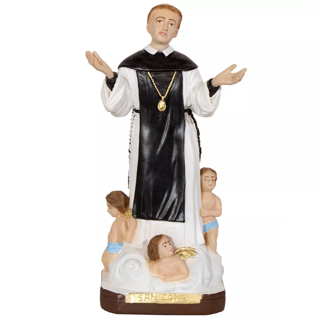 Imagem San Cono 24 cm Gesso Escultura Santo Catolico | Shopee Brasil