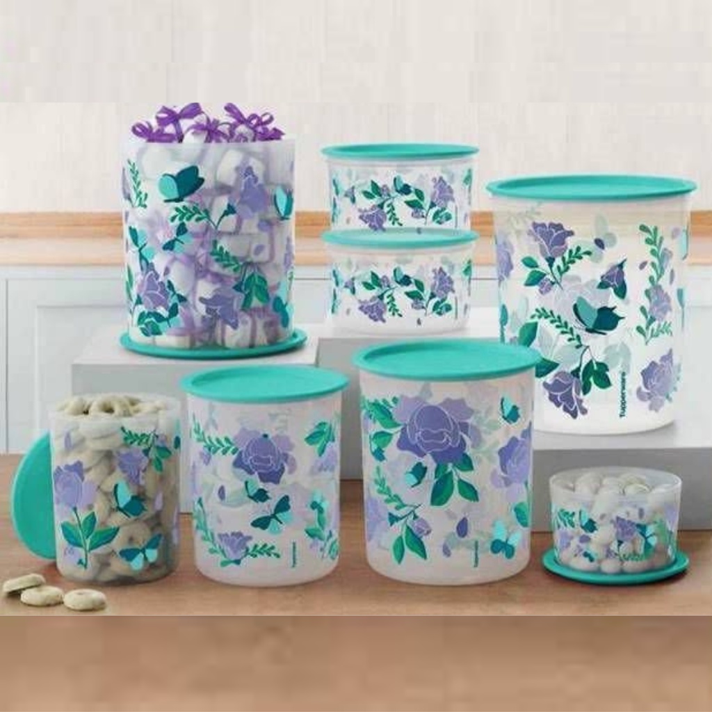 Jogo de Mantimentos Tupperware 8 Peças Borboletas Original Novo Kit Bea ...
