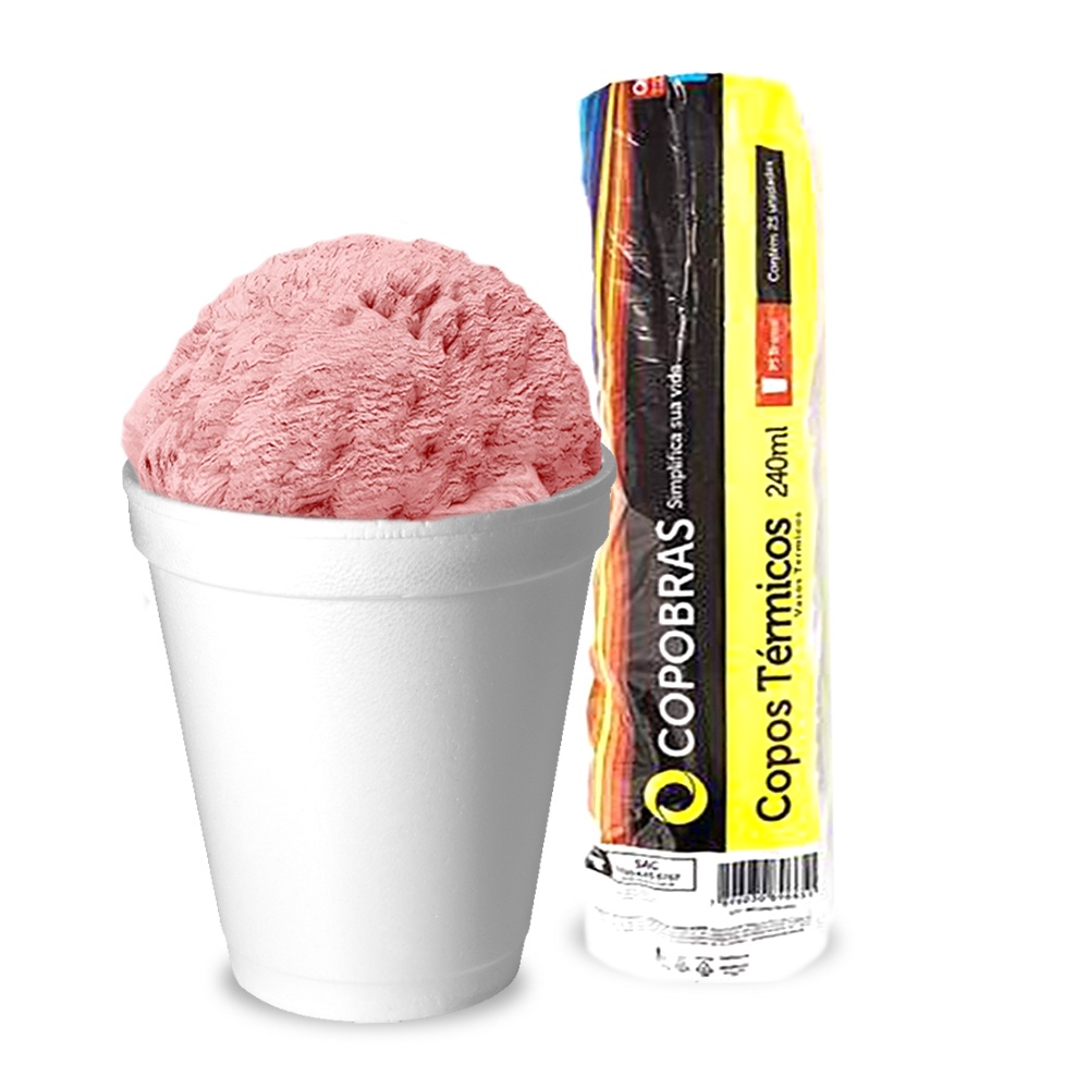 Copo De Isopor Copobras 240ml Pacote 25un Com Tampa | Shopee Brasil