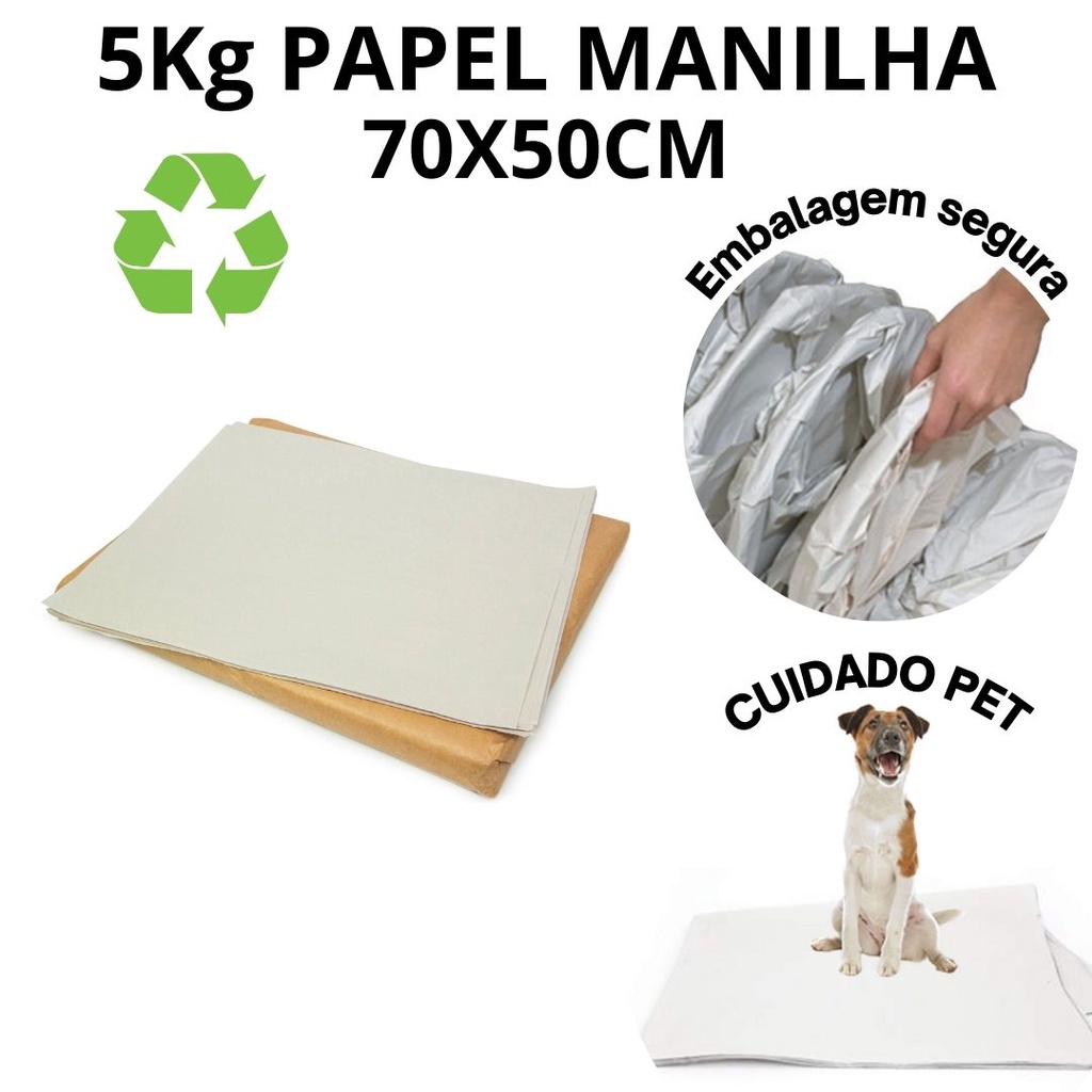 5KG PAPEL JORNAL PET TAPETE MANILHA EMBALAGEM COM 200 FOLHAS | Shopee ...
