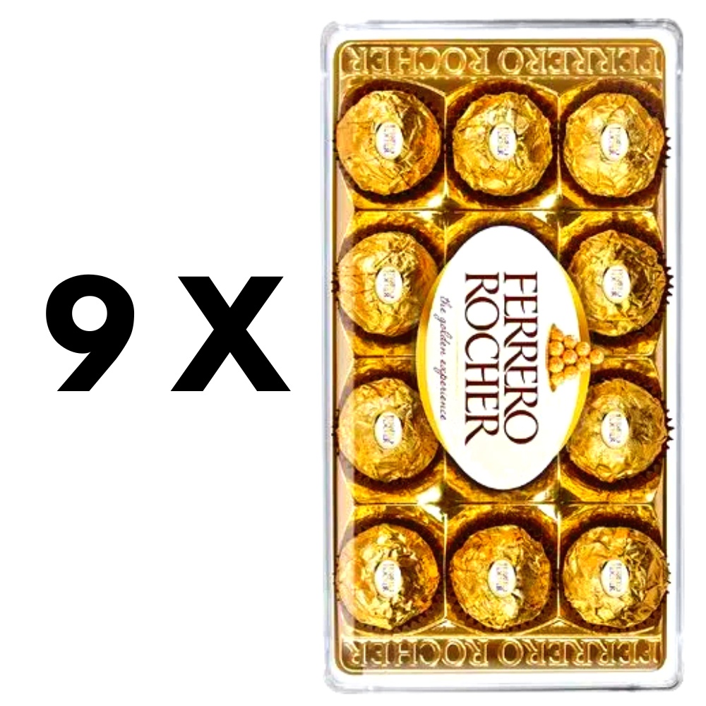 Bombom Chocolate Ferrero Rocher - 9 Bandejas c/ 12 Bombons Cada ...