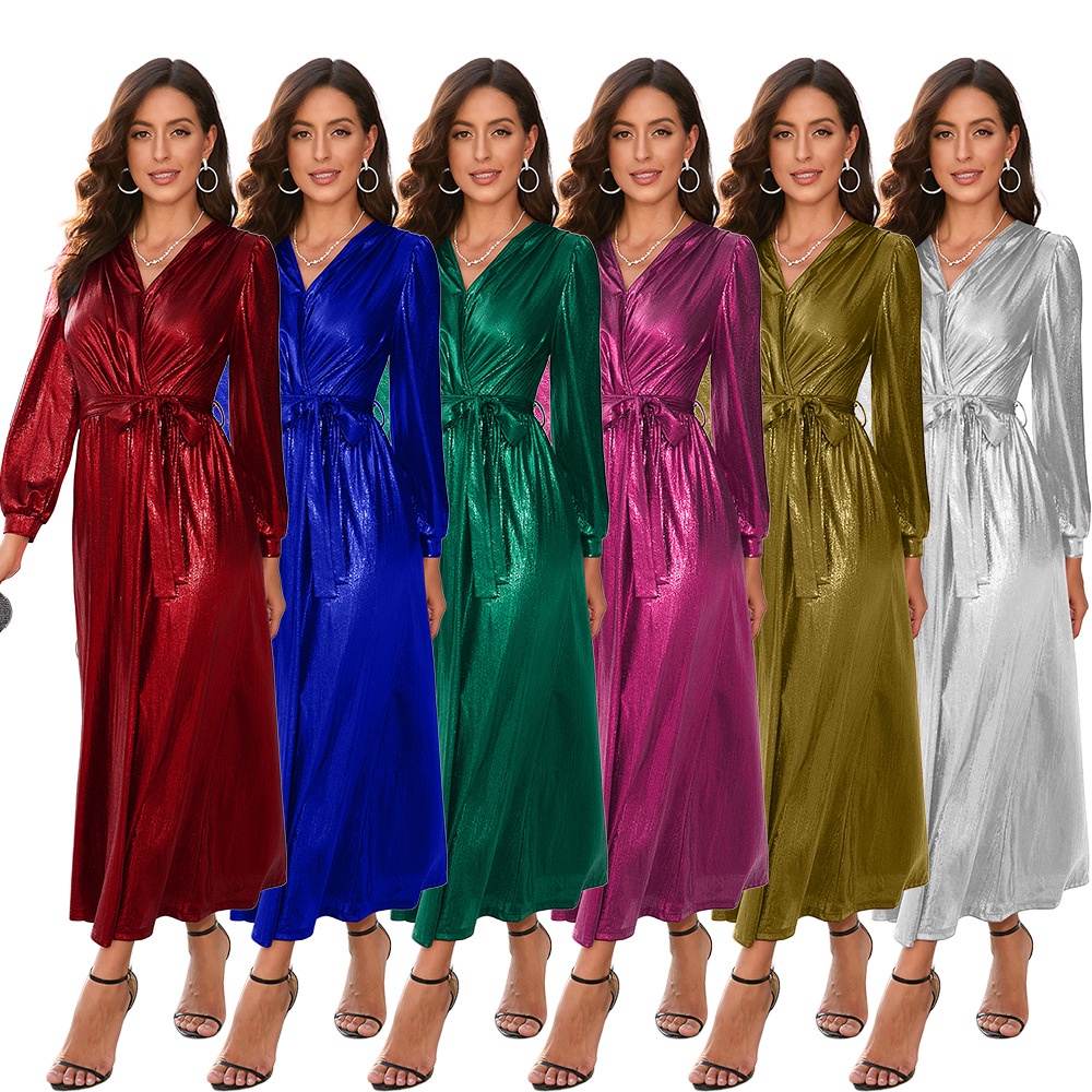Vestido De Noite Em V Banho Longo Sexy Feminino Pijama Formal Prom ...