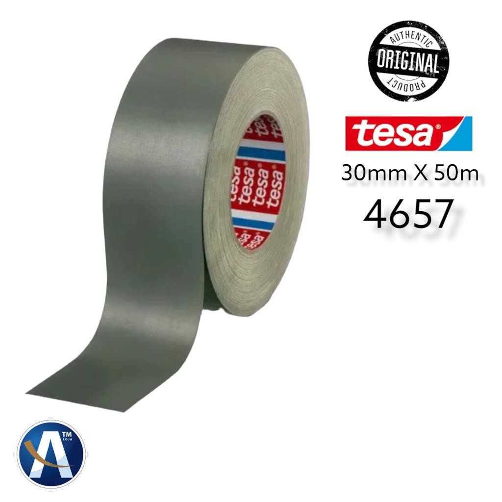 FITA DUCT TAPE PREMIUM 4657 TECIDO ACRILICA 30mmx50m TESA | Shopee Brasil