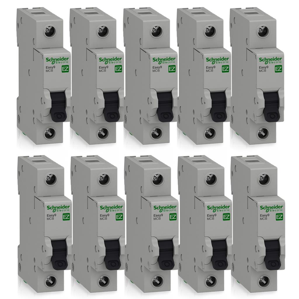 Kit 10 Disjuntor Mini Easy 9 Monopolar 16a Curva C Schneider | Shopee Brasil