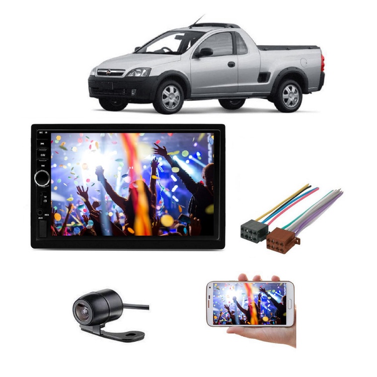 Mp5 Multimidia Moldura 2 Din Montana 2008 2009 2010 + Camera | Shopee ...