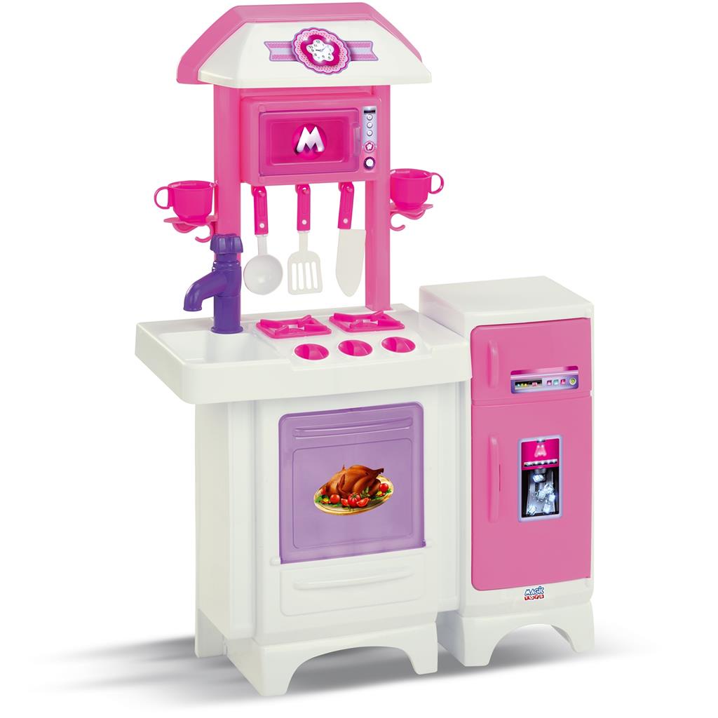 Cozinha Infantil Rosa Pia Forno Fogao Geladeira - Magic Toys | Shopee Brasil