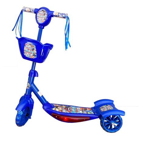 Patinete Infantil Menino 40 Kg Power 3 Rodas Com Luzes e Cesta | Shopee ...