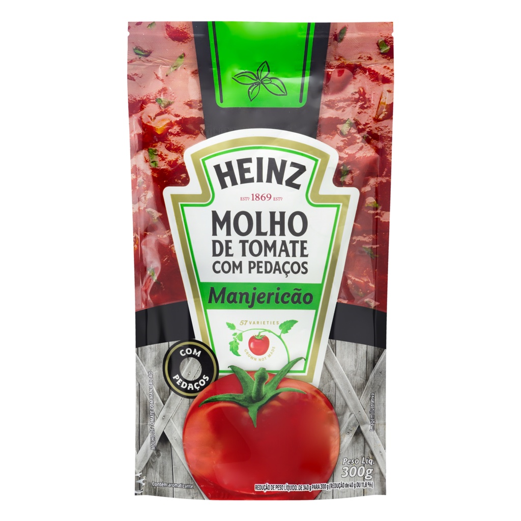 Molho de Tomate com Manjericão Heinz Sachê 300g | Shopee Brasil