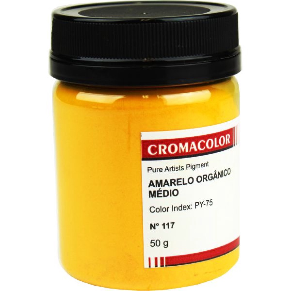 Pigmento Artistico Puro Cromacolor 117 Amarelo Organico Medio 50g ...