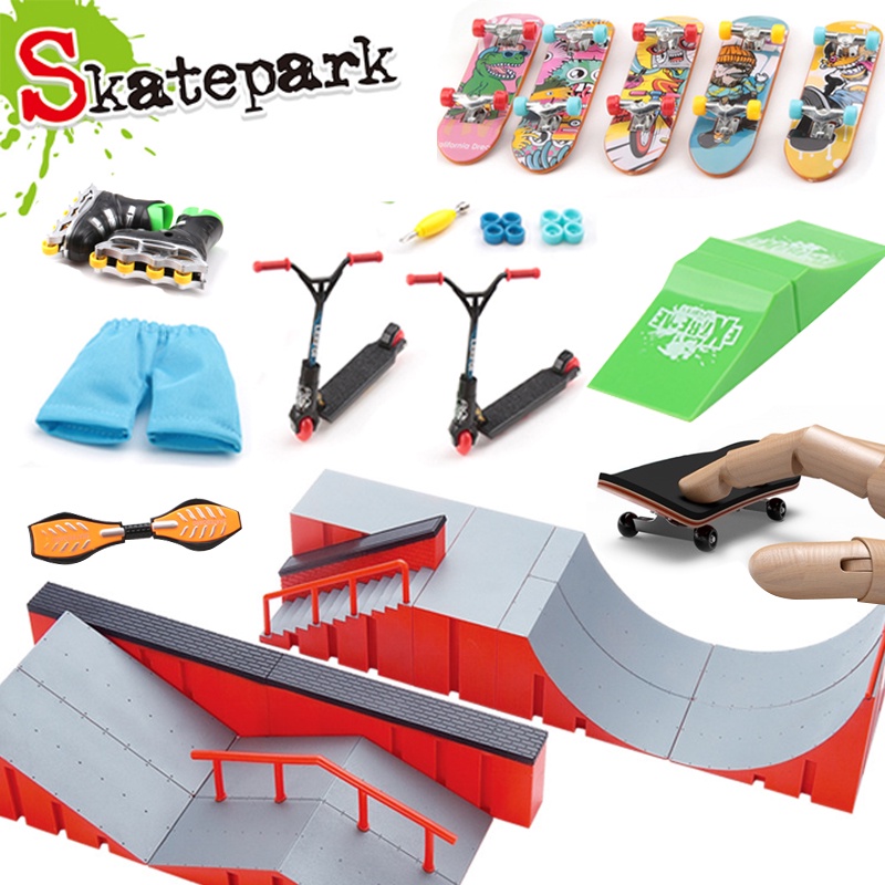 kit de mini skate profissional Fingerboard pista de skate de dedo Lov ...